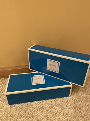 LACQUER Small Vanity Box Blue&white | eBay