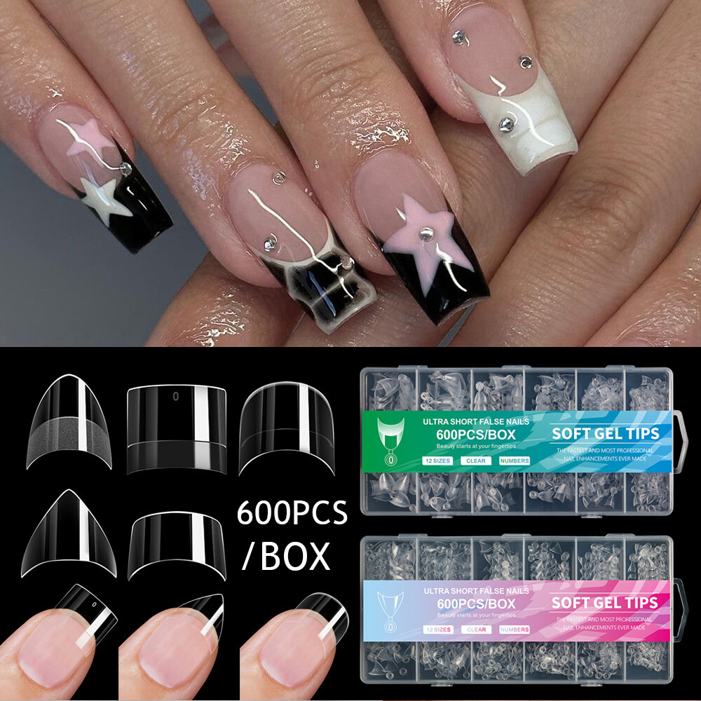 Half And Half Painted Nails
