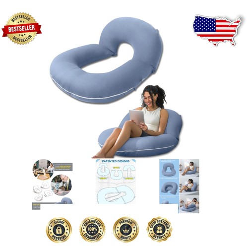 Versatile Full Body Reading Pillow - Medium Soft & Machine Washable for ...