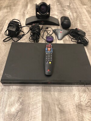 Polycom QDX6000 Video Conference Call System Remote with Camera Power ...
