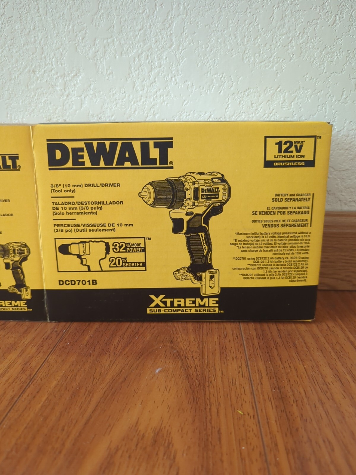 New Dewalt Xtreme DCD701B 12V Max 3/8” Brushless 2 Speed Drill Driver ...