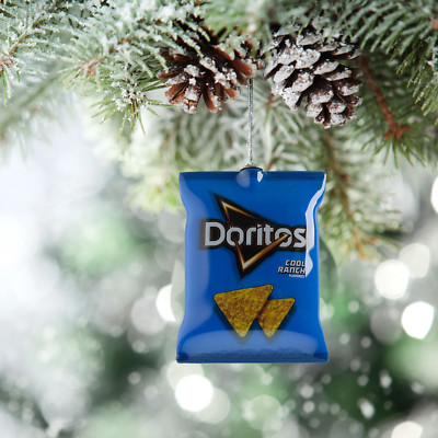Cool Ranch Doritos Blue Chip Bag Faux Food Christmas Decoupage Ornament ...