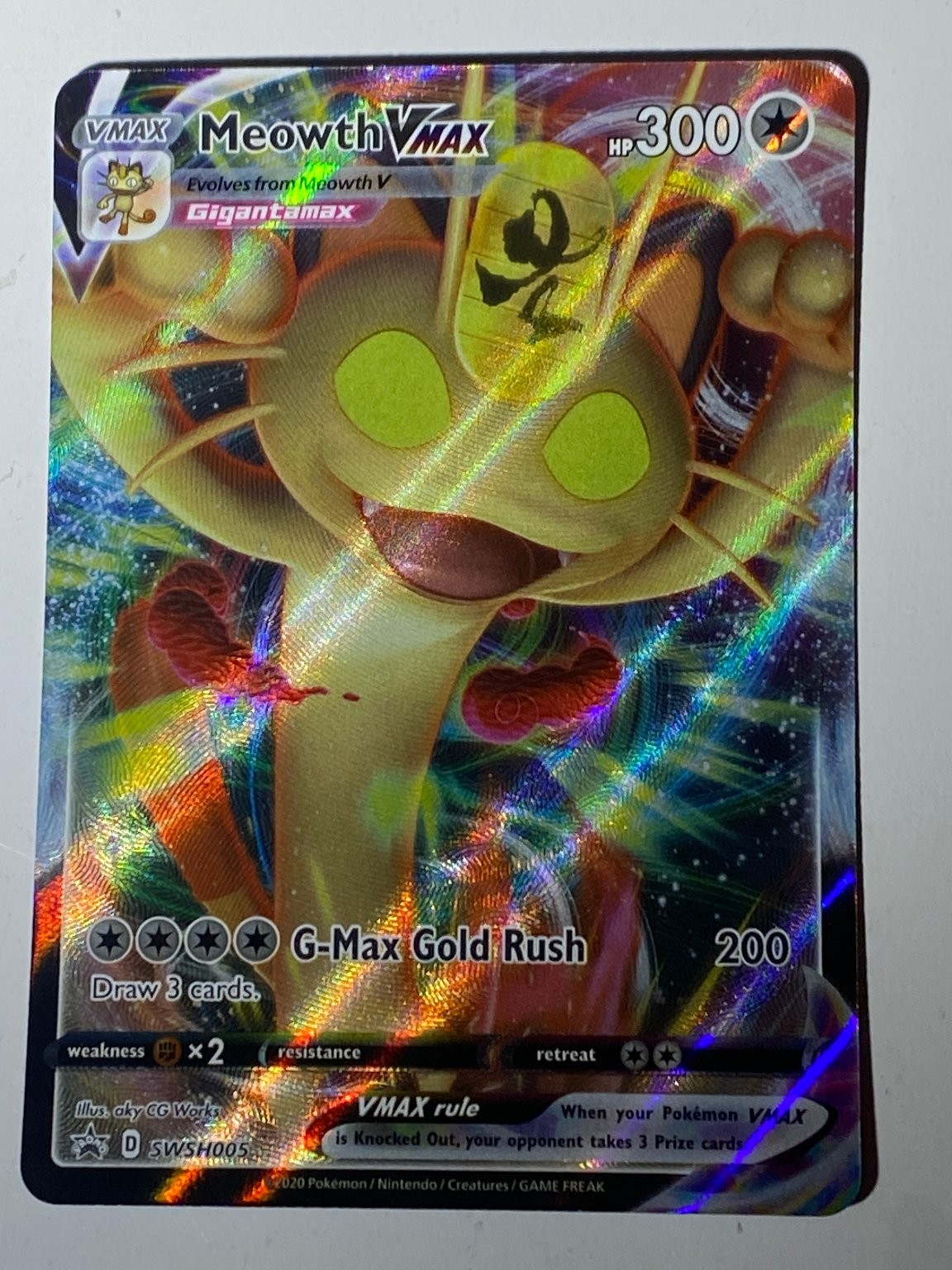 Meowth VMAX SWSH005 Current Market Value | Promo