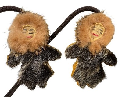 Vintage Alaska hand made Inuit Eskimo yo-yo 2 Kinds Of unknown fur yoyo ...