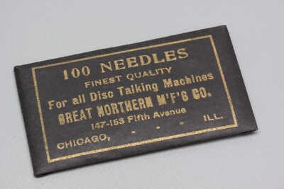 Vintage Great Northern Mfg 100 Needles for All Disc Talking Machines ...