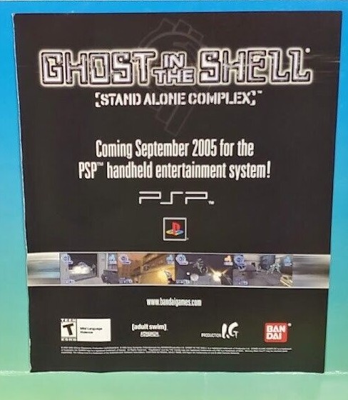 Ghost in the Shell Playstation psp ps1 bandai Original Advertisement Ad ...