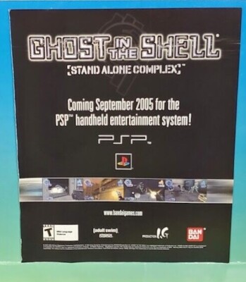 Ghost in the Shell Playstation psp ps1 bandai Original Advertisement Ad ...