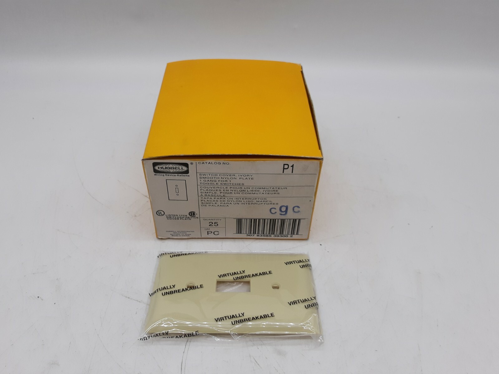 Hubbell P1 Toggle Switch Cover (Box of 25) | eBay