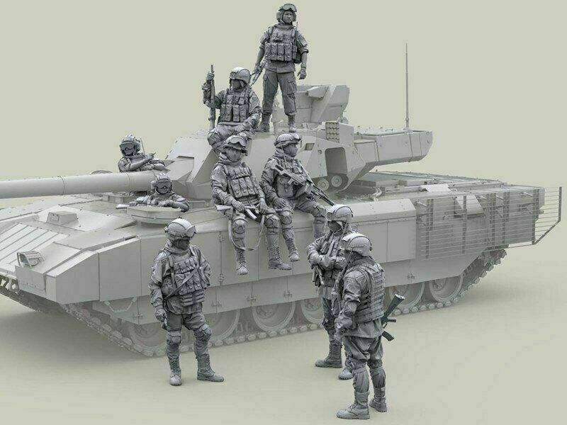1/35 9pcs Resin Figure Model Kit Modern Russian Army Soldiers Unpainted ...