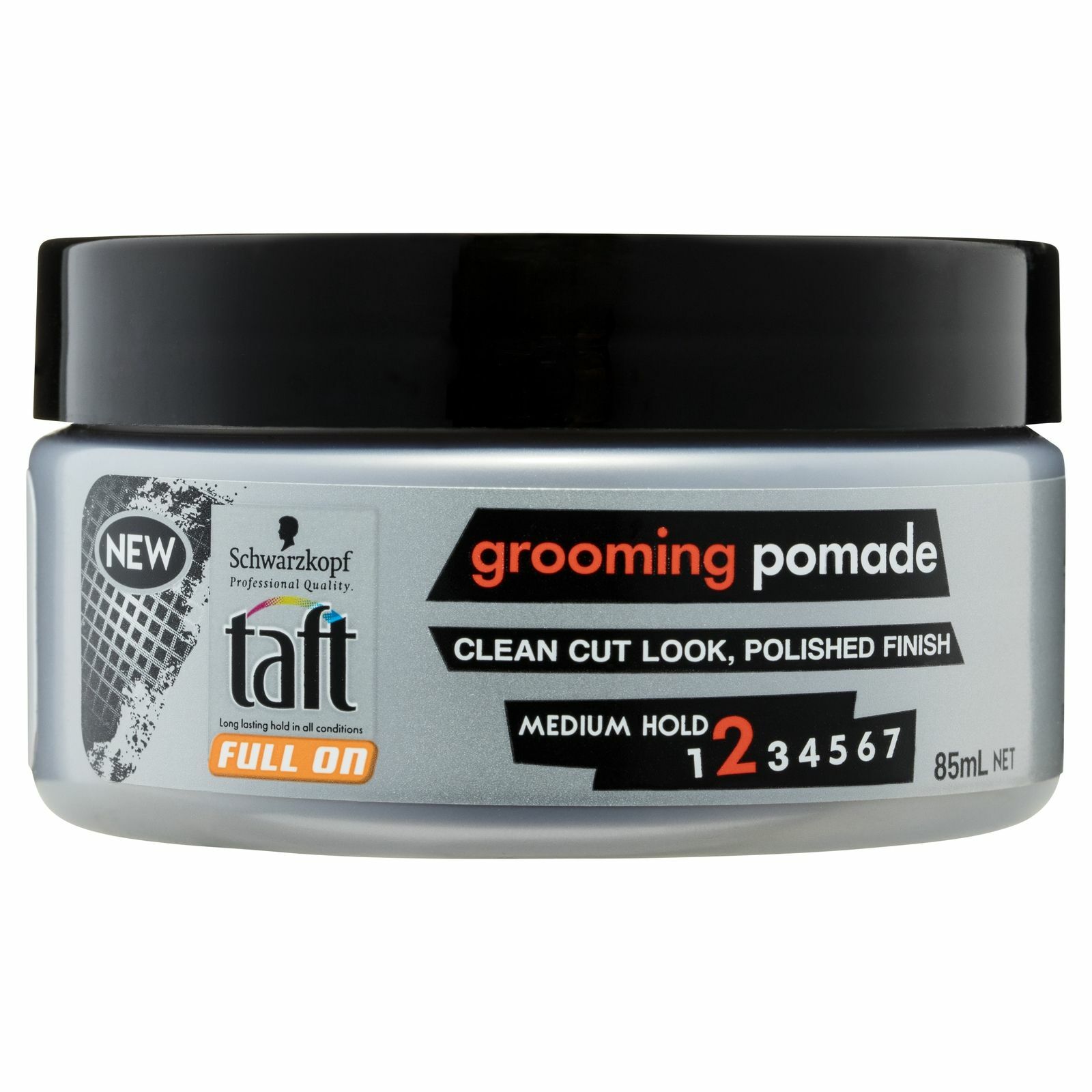 Schwarzkopf Taft Full On Grooming Pomade Medium Hold Hair Styling 85ml ...