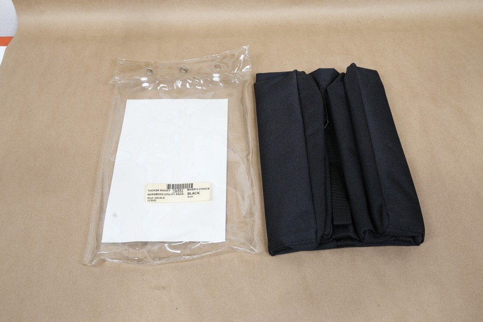 Quadboss ATV Rear Rack Storage Cargo Bag Black Honda Foreman 400 450 ...