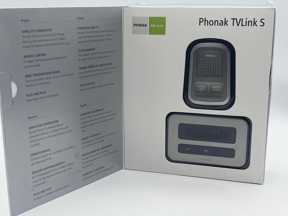 Phonak TVLink S Compilot Hearing Aid Wireless TV Connection | eBay