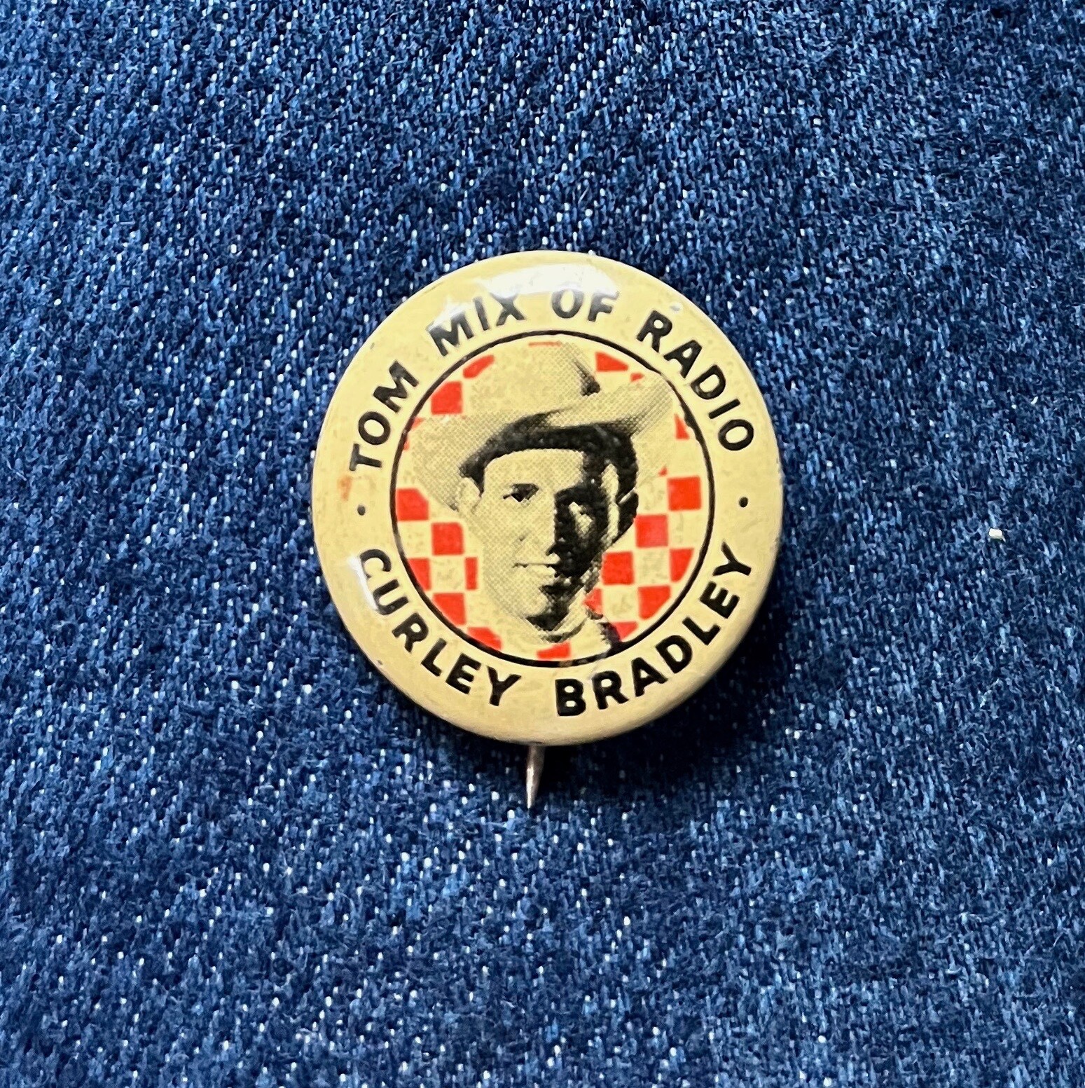 1946 Tom Mix Ralston Straight Shooters 1" Litho Curley Bradley Yes On ...