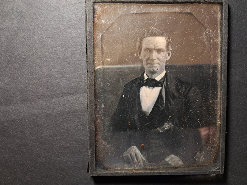 1/4 PLATE SMOOTH SHARP DAGUERREOTYPE CURLEY HAIR STEPHEN H. WEEKS 1854 ...