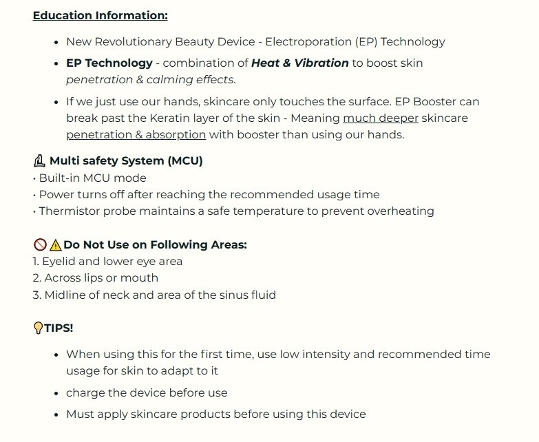 ATOMY EP Skin Booster Self Home Skin Care device 4 Light Modes Korean ...