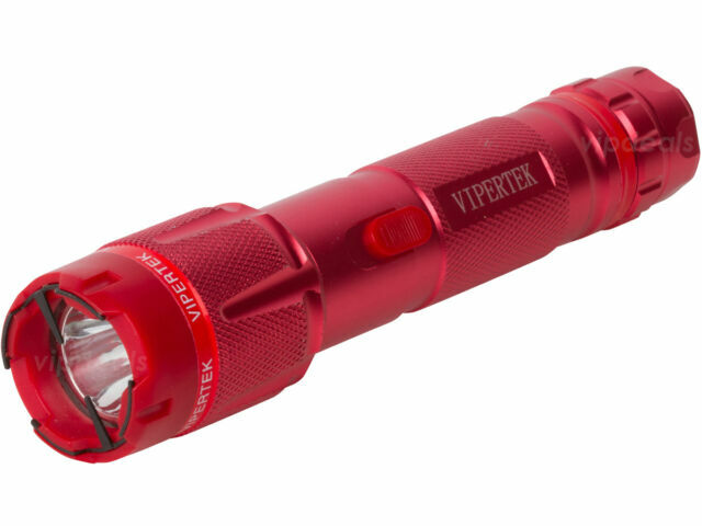 Vipertek VTS-T03 Heavy Duty Metal Stun Gun with LED Tactical Flashlight ...