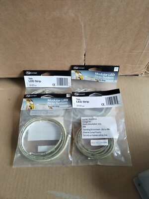 4x Flex Connect Modular LED strip Light System Cool White 1m each K6C3 ...