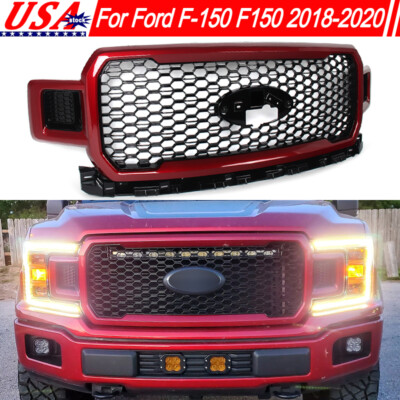 Fit For Ford F-150 F150 2018 2019 2020 RR Ruby Red Front Bumper Grille Assembly | eBay