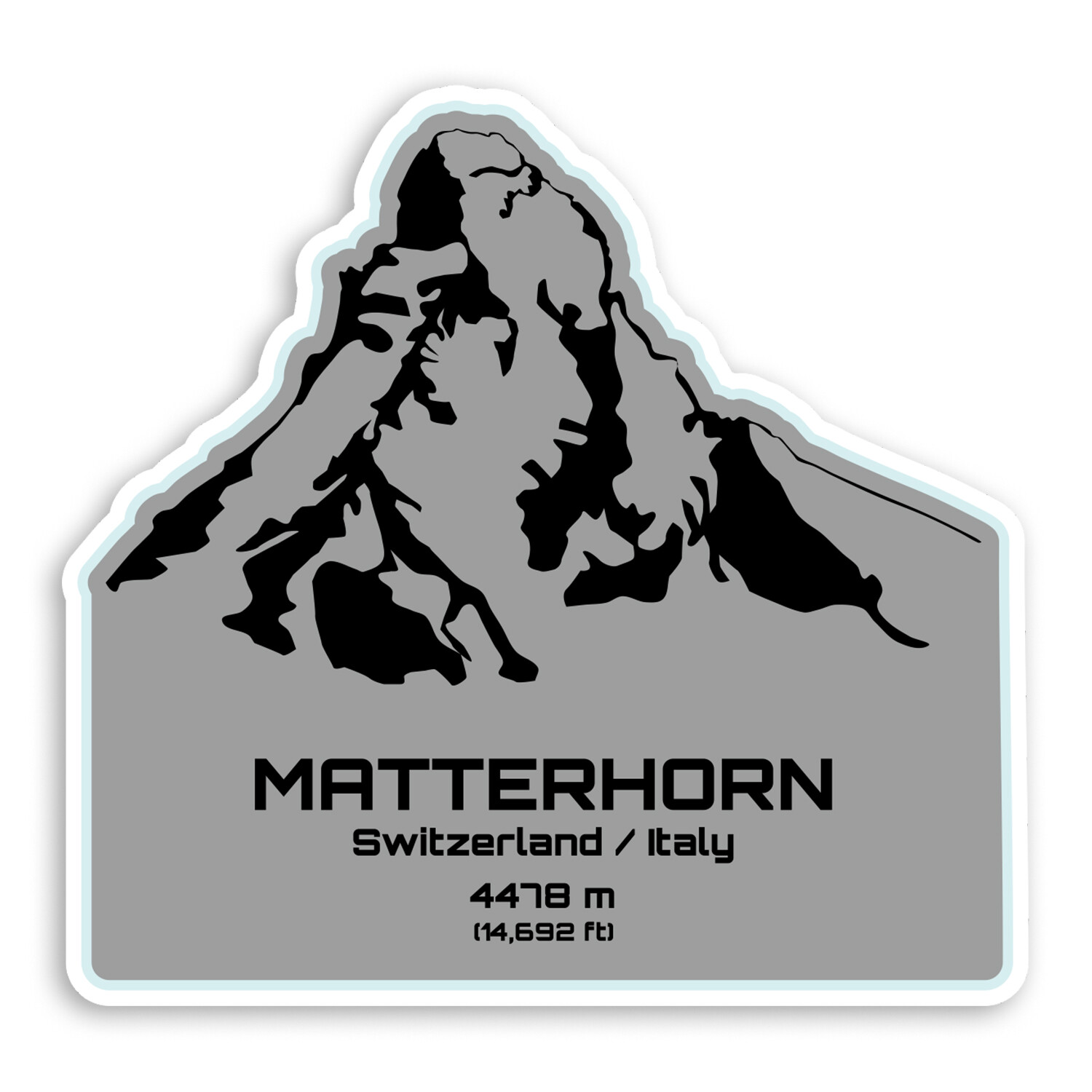 2 x 10cm Matterhorn Mountain Vinyl Stickers - Switzerland Skiing ...