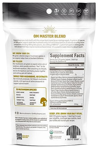Om Mushroom Superfood Master Blend 10 Mushrooms Complex& Adaptogens 3.17 oz P... 856210008974 | eBay