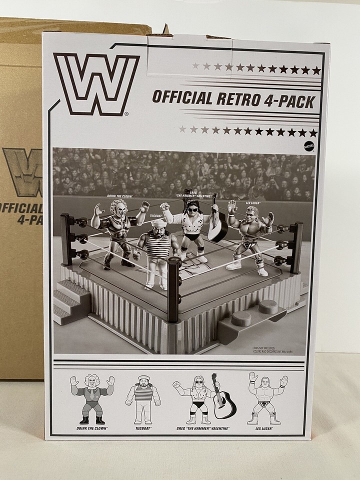 Mattel WWE Retro 4-Pack Wave 3 (Doink, Lex Luger, Greg Valentine ...