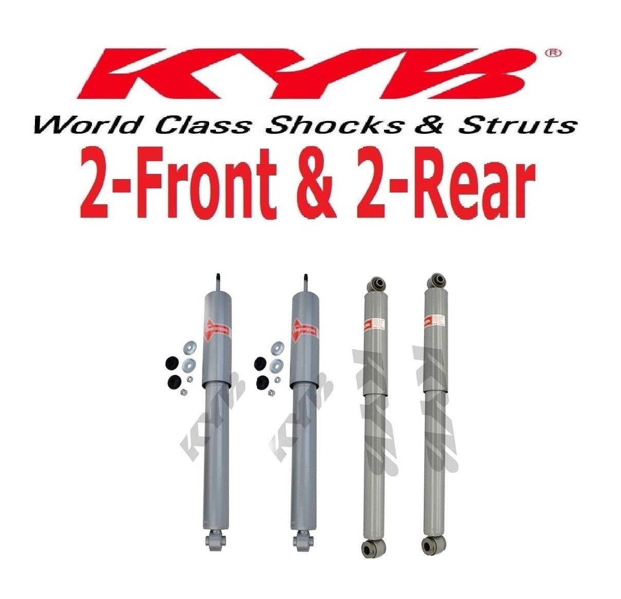 KYB Gas-A-Just Shocks Set of 2 Front 2 Rear for Dodge Charger Plymouth ...