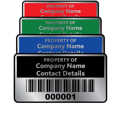 Small Silver Asset ID Labels - Durable High Stick Tags - Choice of ...