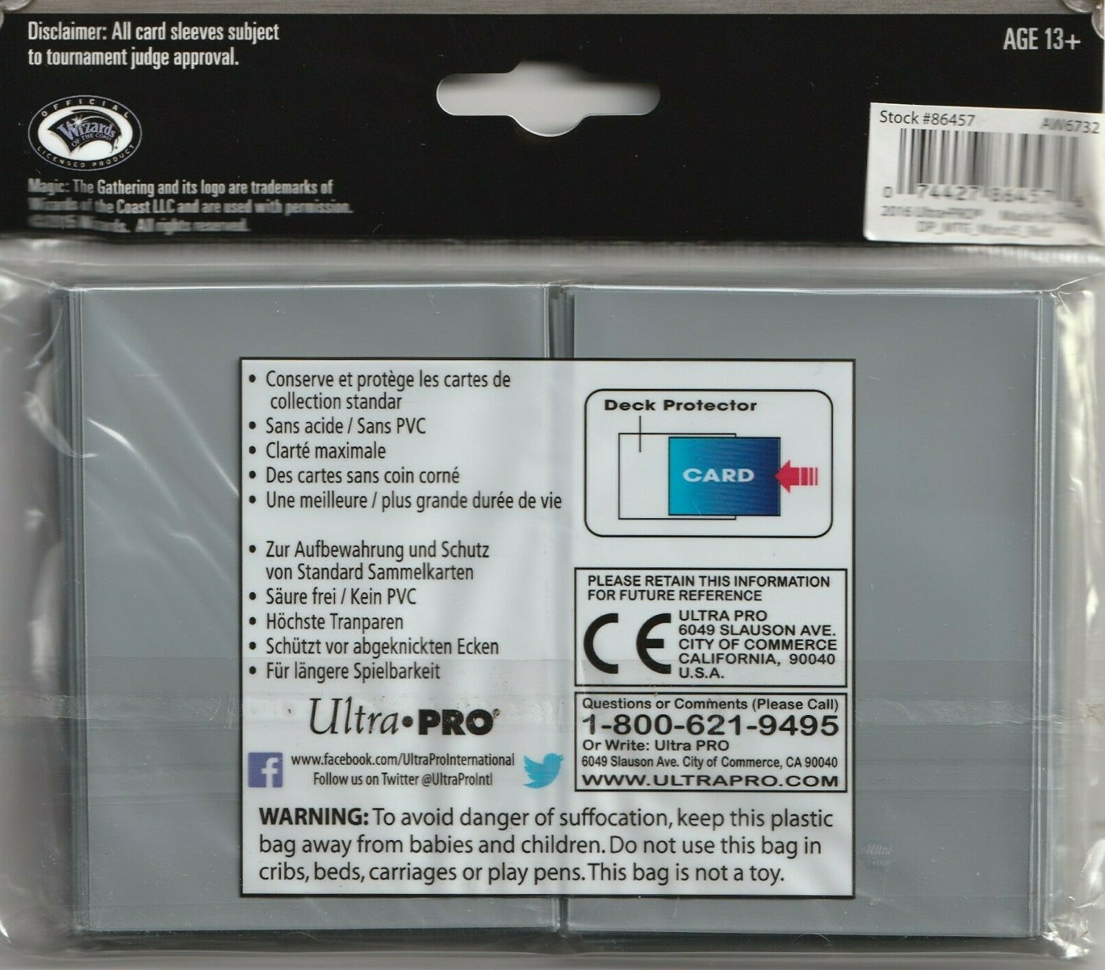 Ultra Pro 80 Magic The Gathering Deck Protector Sleeves Mana 5 Plains ...