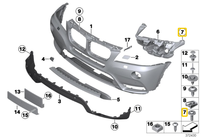 BMW 07146975297 Genuine OEM Factory Original Mount Bracket Screw for ...