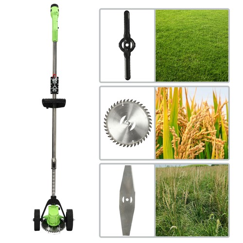 Cordless Foldable Lithium Mower W/ Wheels Green Mini-mower Grass ...