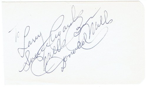 DONALD MILLS d. 1999 - Signed Album Page Autographed Singer ~ The Mills ...