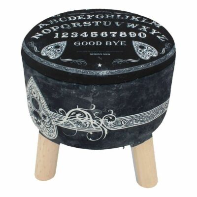 Spirit Board Stool 33cm 13" Tall Black & White Wood Legs Wicca Pagan ...
