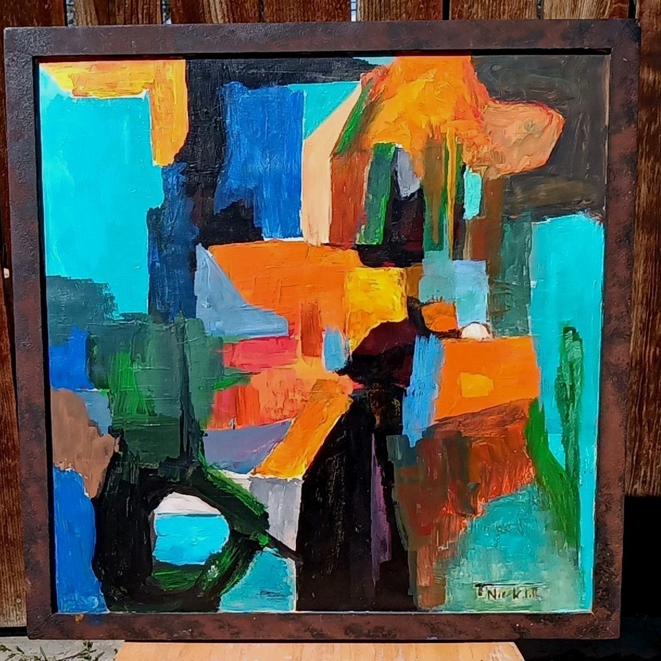 Abstract Expressionist Mid Century Modern Style Painting Modernist ...