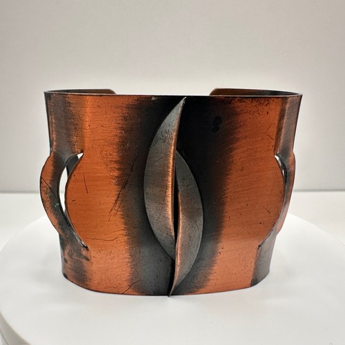 Vintage 90s Copper Hand Bracelet Moon Crescent Cutout Women's Classic ...