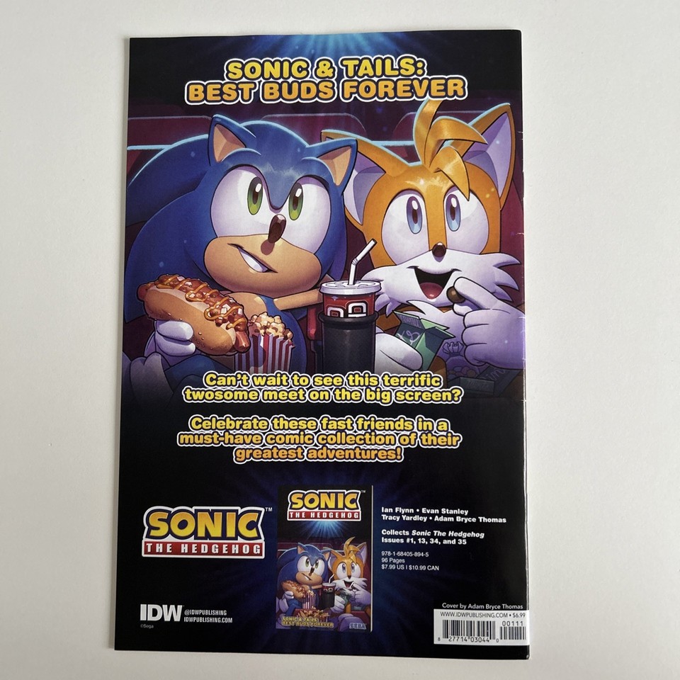 MAR 2022 SONIC THE HEDGEHOG 2 IDW MOVIE PRE-QUILL COMIC BOOK VGC ONE ...