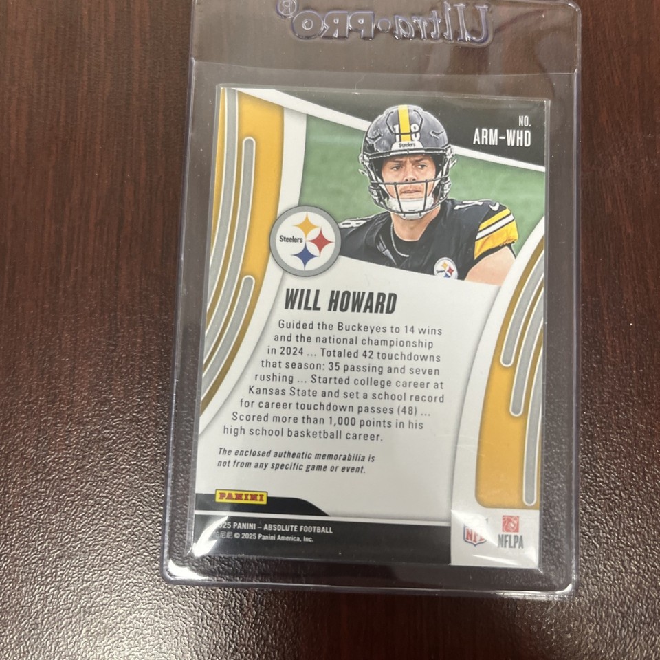 2025 Panini Absolute - Absolute Rookie Materials Will Howard #ARM-WHD ...