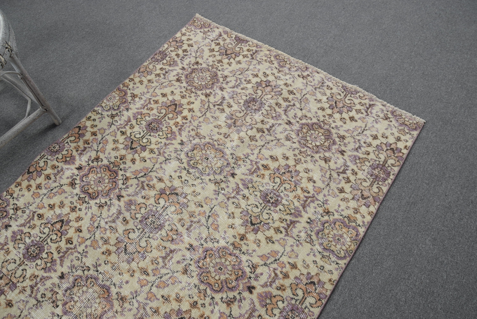 Floor Rug, 3.9x7.4 ft Area Rug, Vintage Rug, Oushak Rug, Turkish Rug ...