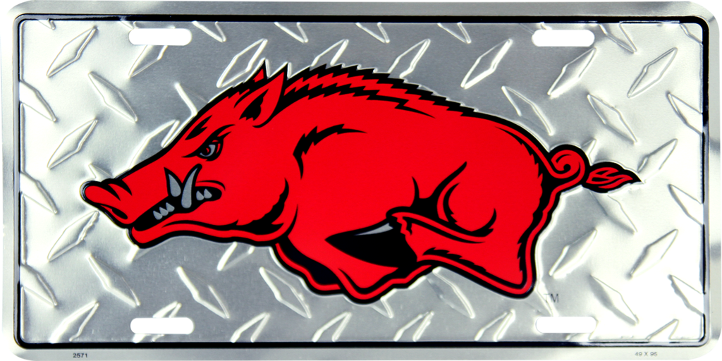 Arkansas Razorbacks Diamond License Plate Sign Tag Wall Man Cave FAST ...