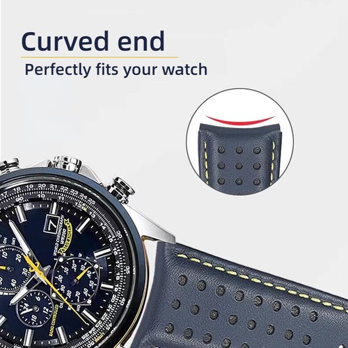 For Citizen Blue Angels Watch Band AT8020-03L AT9031-52L Leather Strap ...
