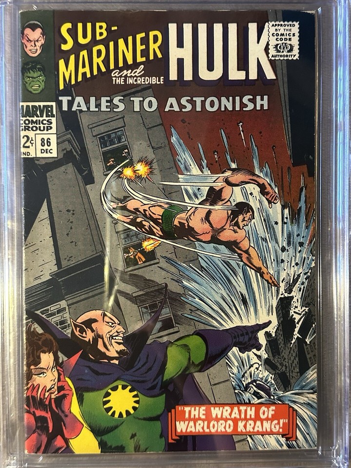 TALES TO ASTONISH #86 CGC 7.0 OW-W HULK SUB-MARINER MARVEL COMICS 1966 STAN LEE | eBay