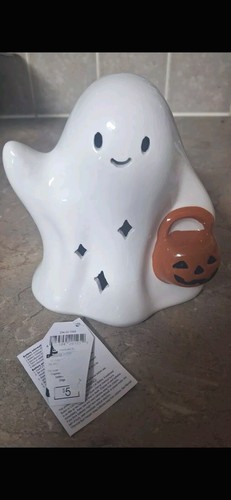 Target Bullseye Playground Halloween LED Light Up Ceramic White Ghost ...