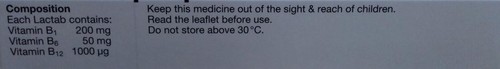 Neurorubine Forte Lactab 20 Tablets Vitamins B1 B6 B12 Supplements ...