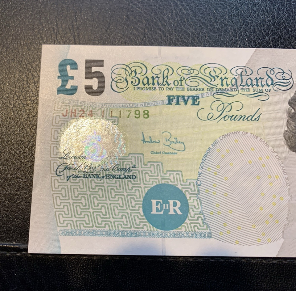 Bank of England £5 note Elizabeth Fry 2004 | eBay UK