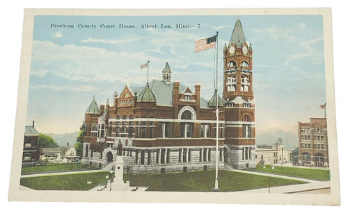 Albert Lea MN Postcard Freeborn County Courthouse | eBay