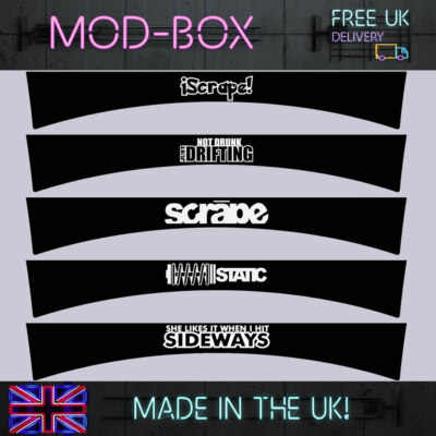 Wide Car windscreen sunstrip iscrape drift static choice of colour ...