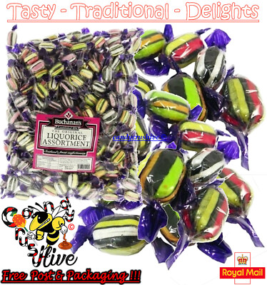 1kg Buchanan's Liquorice Assortment Boiled Sweets Pick n Mix Candy ...