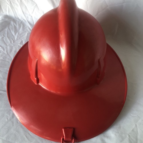 Vintage Red MSA Fire Helmet Skullguard Mine Safety Fireman | eBay