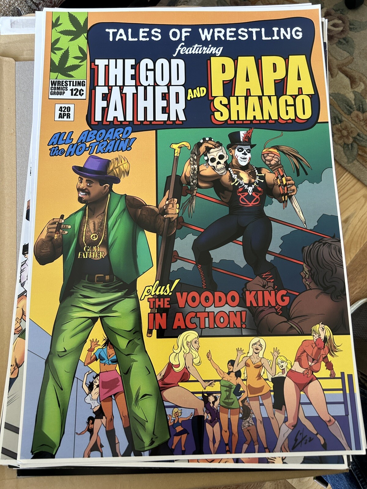 Godfather Papa Shango 12x18 Art Print WWF WWE | eBay UK