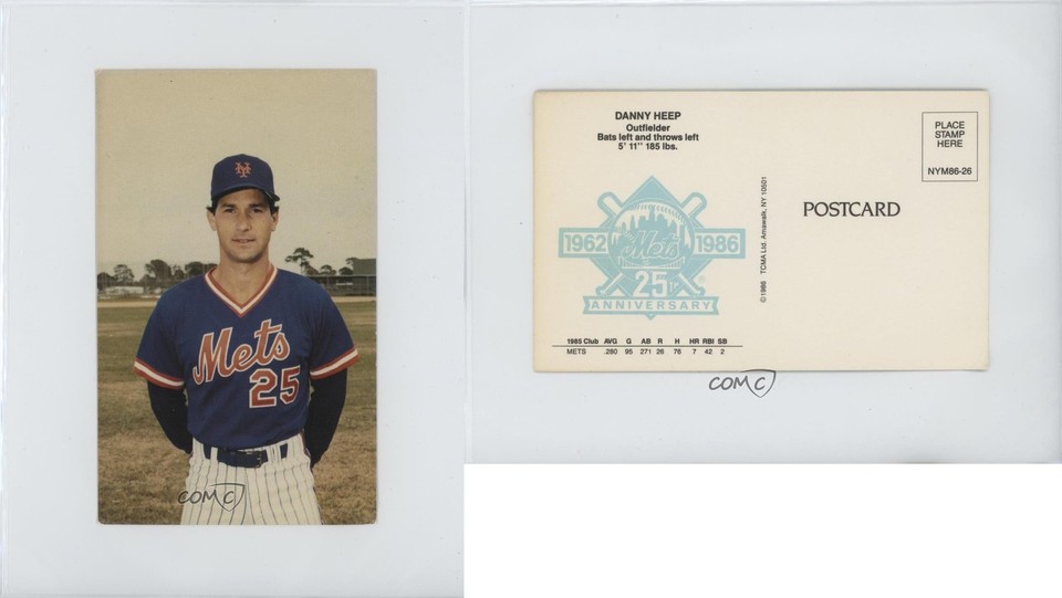 1986 TCMA New York Mets Postcards Danny Heep #NYM86-26 hg6 | eBay