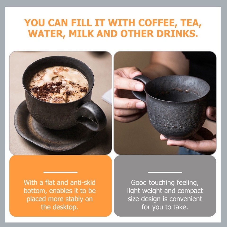 Handheld Coffee Mug Retro Water Cup Ceramic Drinks Mug Office Tea Mug ...